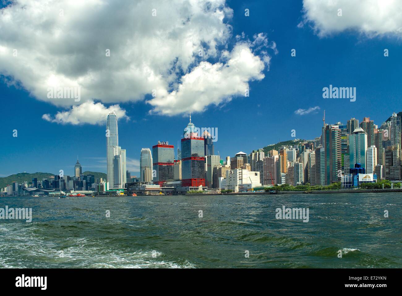 Hong Kong Island skyline viewed from the sea Stock Photo - Alamy