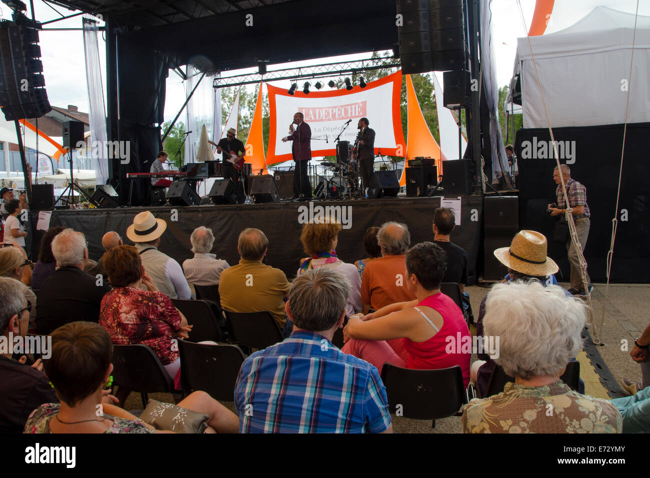 Marciac jazz festival, south west France, held in August every year ...