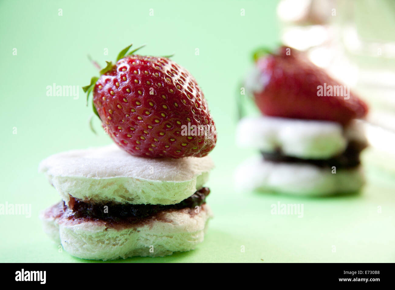 Flower shaped sweet sandwiches Stock Photo - Alamy