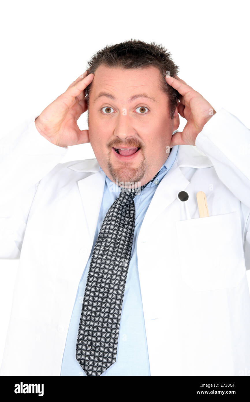 Shocked male doctor Stock Photo - Alamy