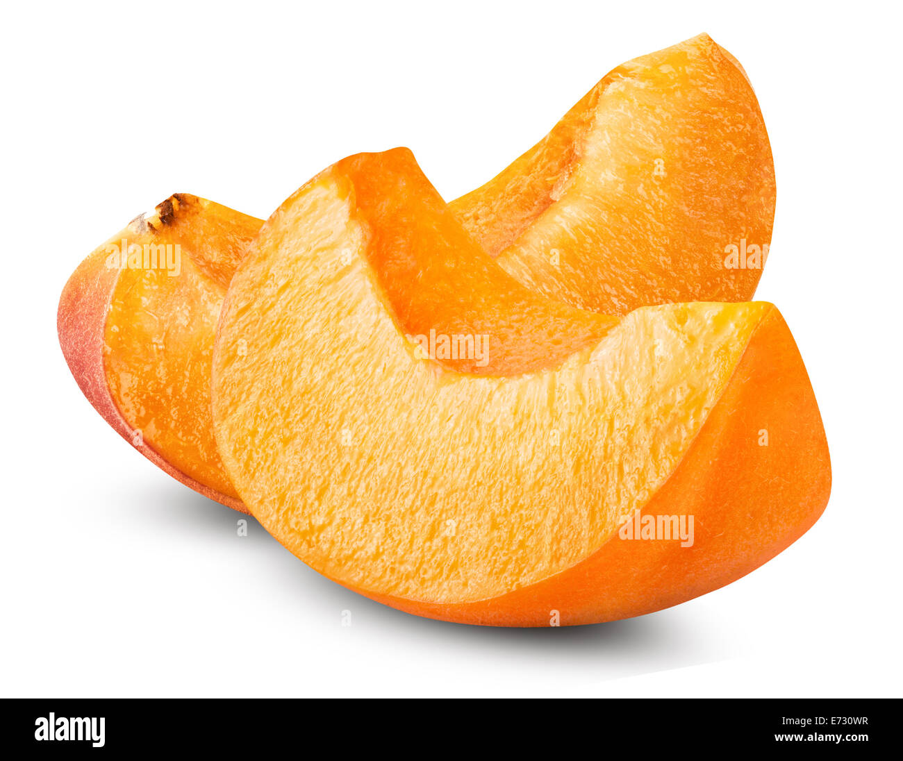 slice apricots isolated on white background. Clipping Path Stock Photo ...
