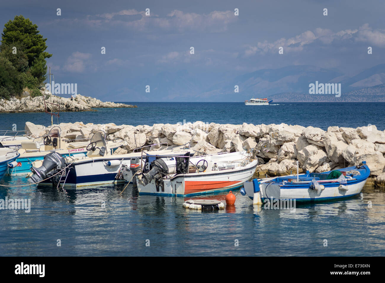 Kassiopi port Corfu Stock Photo - Alamy