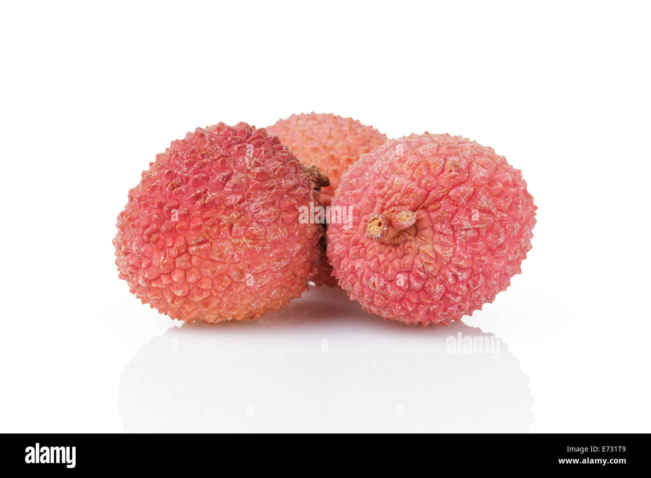 ripe asian lychee fruits, isolated on white background Stock Photo - Alamy