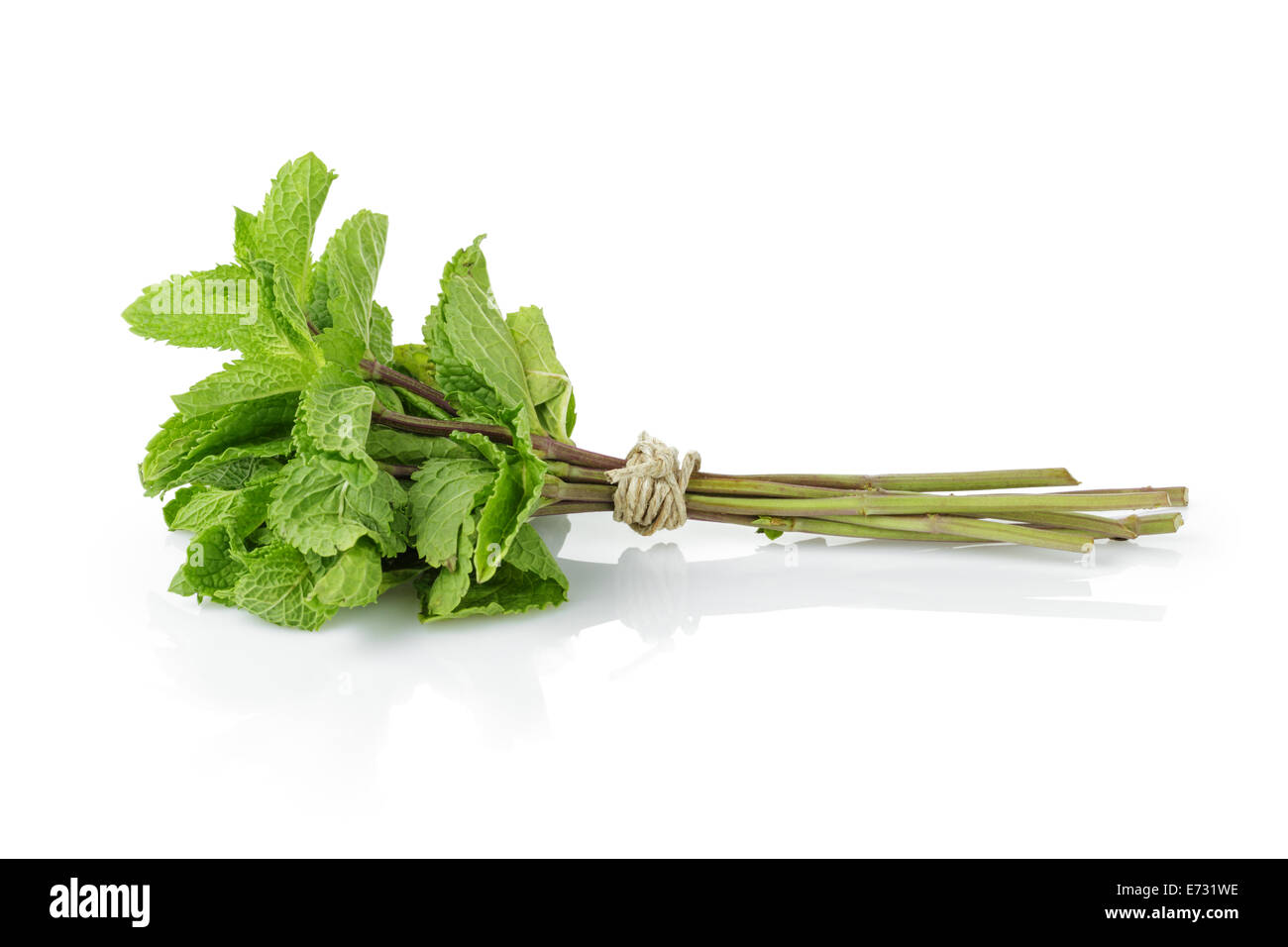 bunch of fresh mint , isolated on white background Stock Photo - Alamy