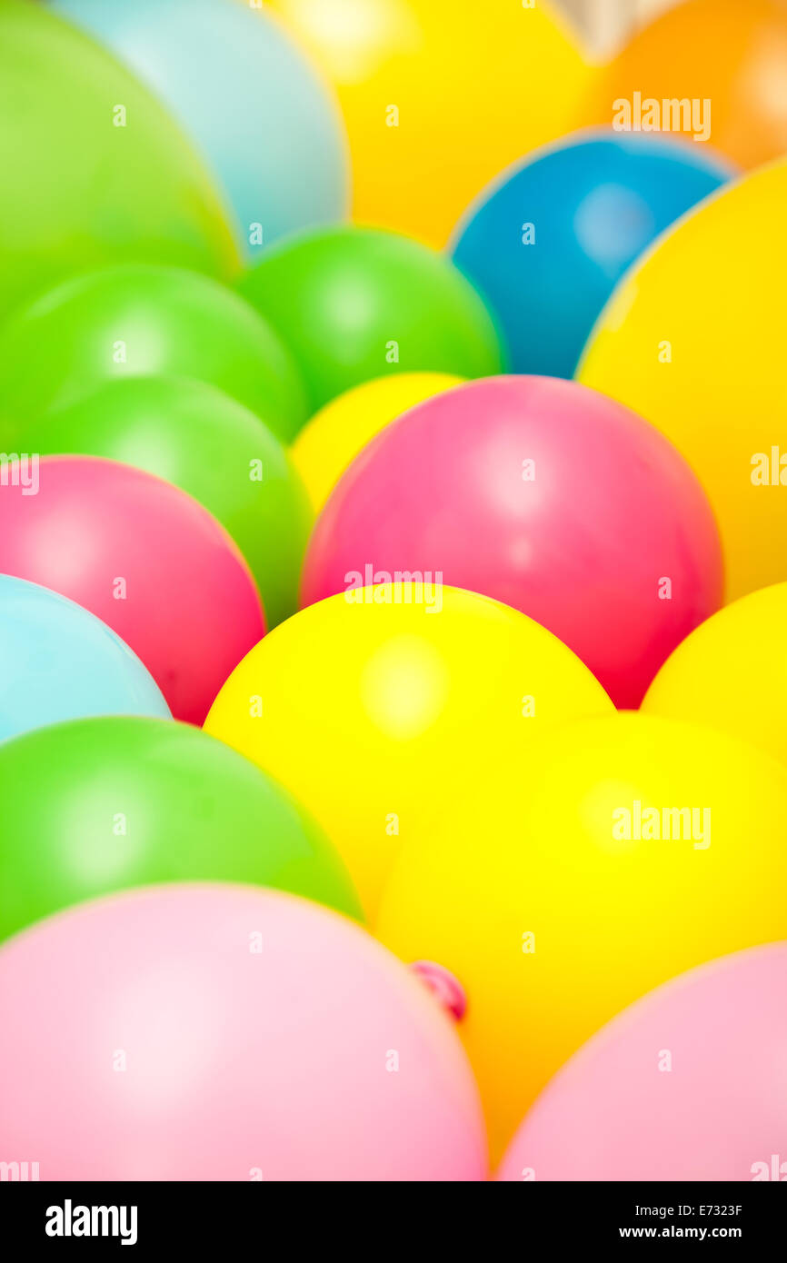 Party balloons in different colors Stock Photo - Alamy