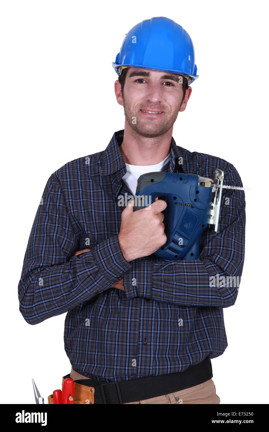portrait of carpenter Stock Photo - Alamy