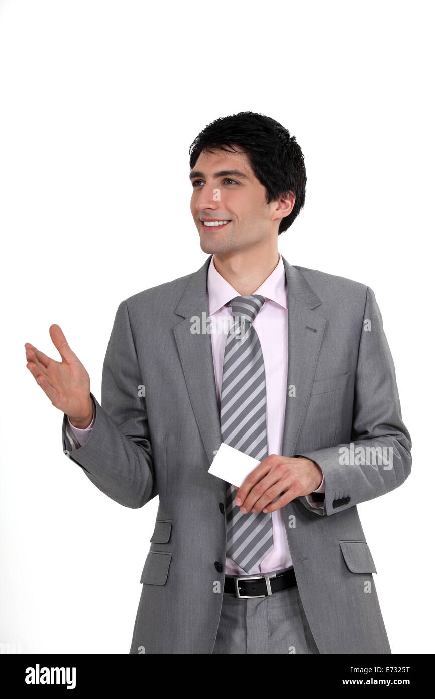 Hand shake business card hi-res stock photography and images - Alamy