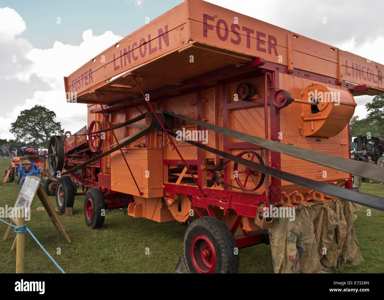foster lincon threshing farm machinery at show rally display Stock ...
