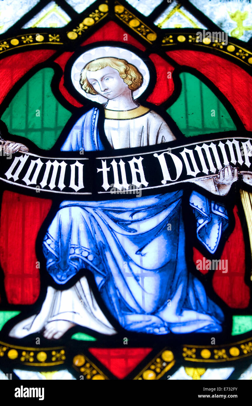 Christian Religious art stained glass Stock Photo - Alamy