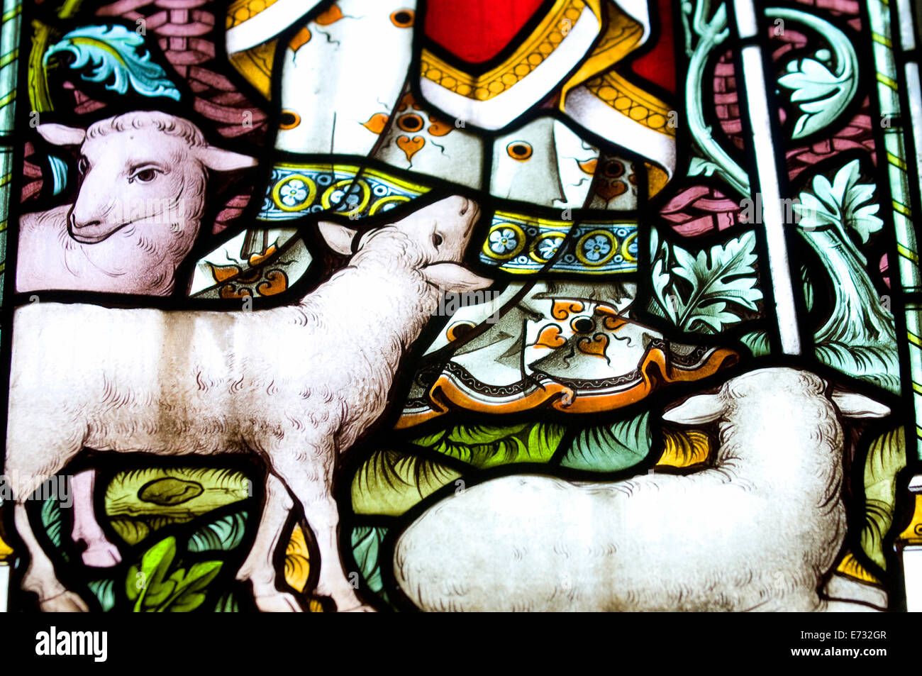 Christian Religious art stained glass Stock Photo - Alamy