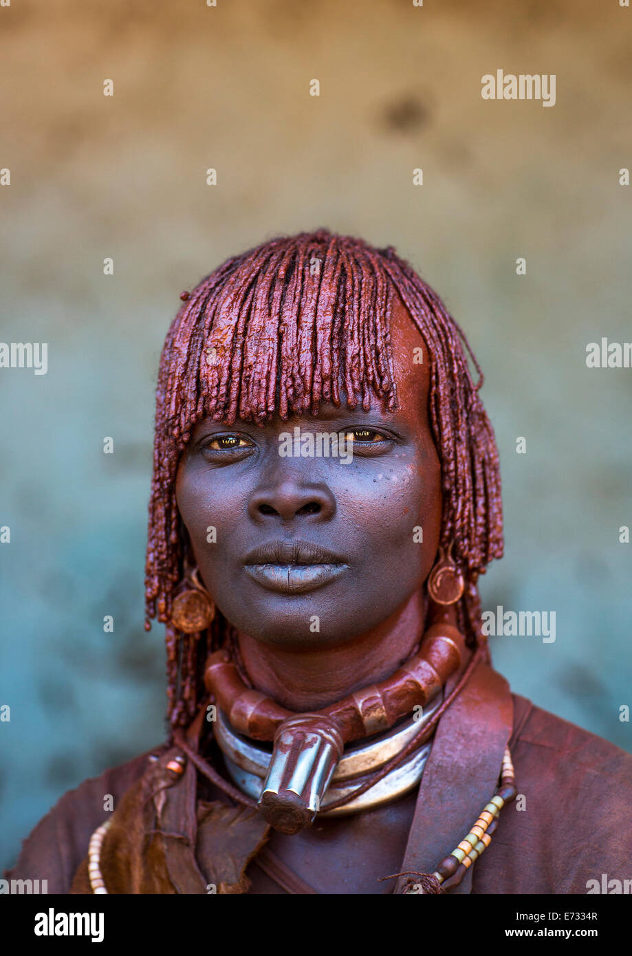 Hamer Tribe Woman In Traditional Outfit, Turmi, Omo Valley, Ethiopia ...