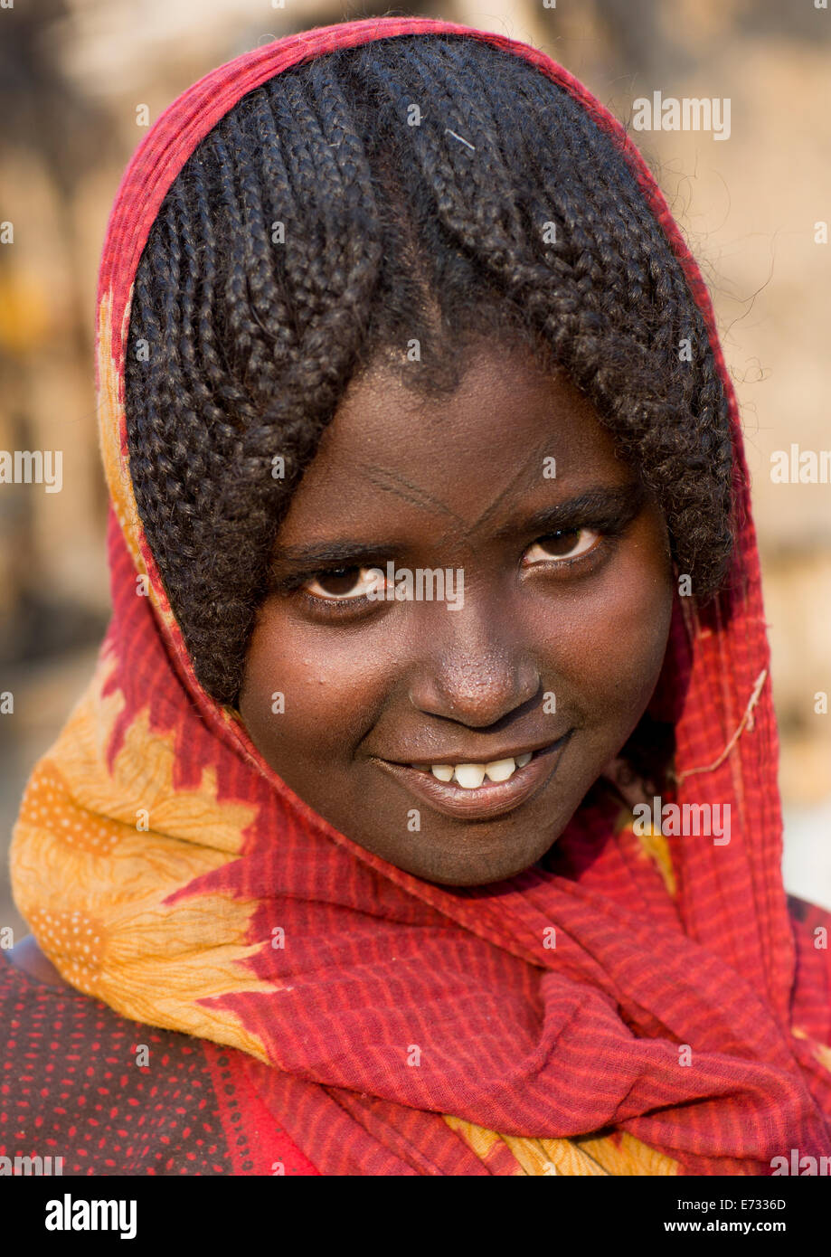 Afar Tribe Girl, Assayta, Ethiopia Stock Photo - Alamy