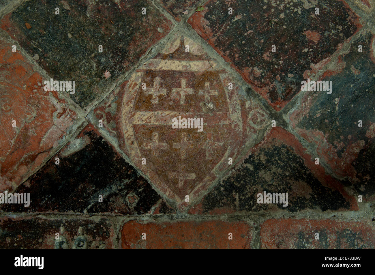 Medieval floor tiles, St. Mary`s Church, Chastleton, Oxfordshire ...