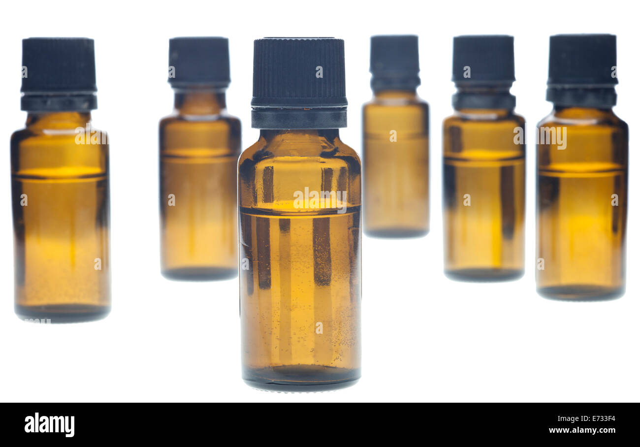 Glass Medicine Vials on a white background Stock Photo - Alamy