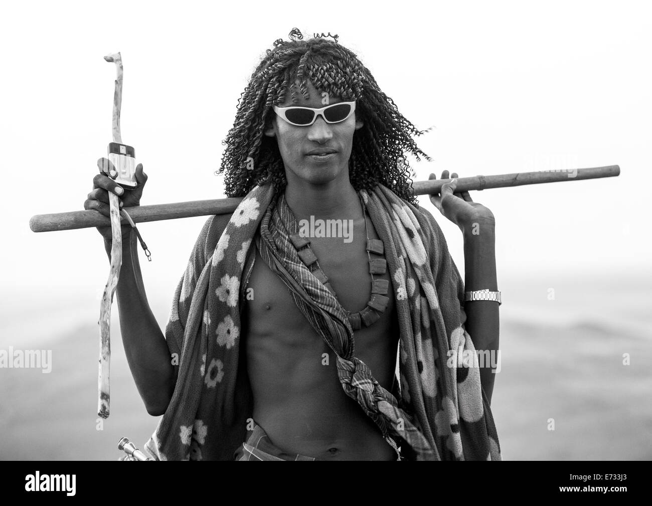 Afar Tribe Man Alone Along A Road, Assayta, Ethiopia Stock Photo - Alamy