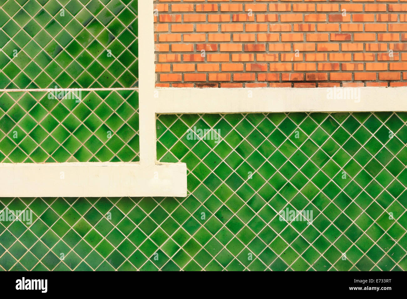 background of brick and mosaic wall pattern Stock Photo - Alamy