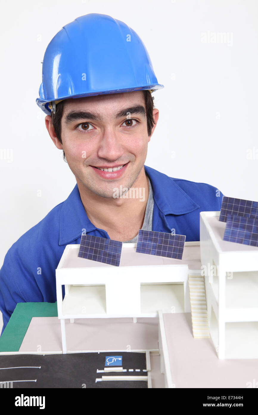 Eco-friendly building model Stock Photo - Alamy