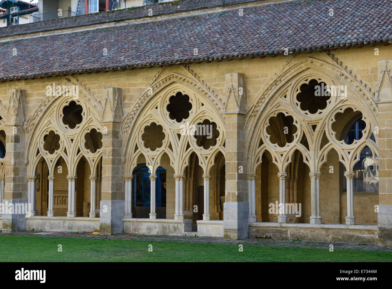 France, Basque Country, Bayonne, cloister of the Gothic cathedral of ...