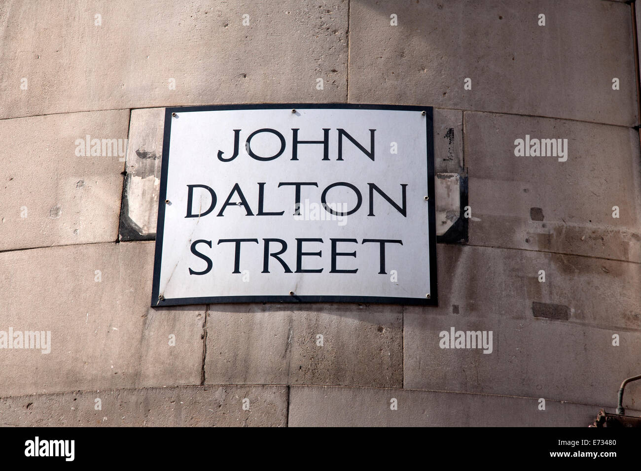 John Dalton Street Sign; Manchester; England; UK Stock Photo - Alamy