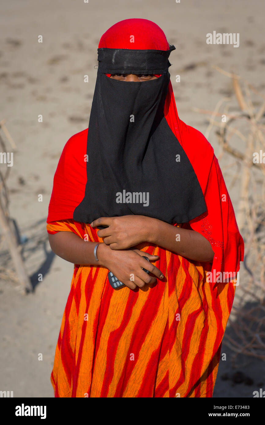 Young Woman Wearing Burka Black High Resolution Stock Photography and ...