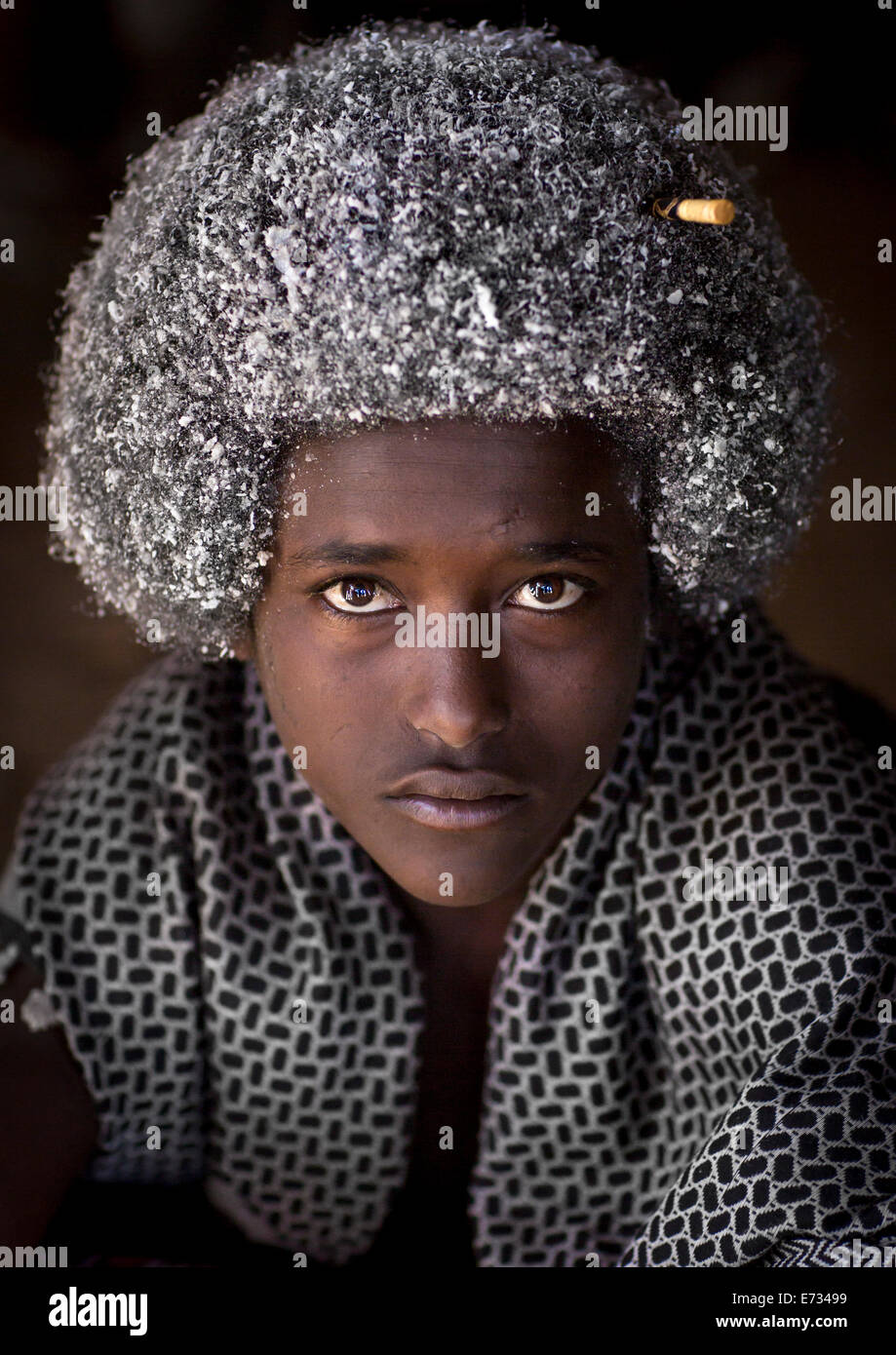Portrait afar tribe man curly hi-res stock photography and images - Alamy