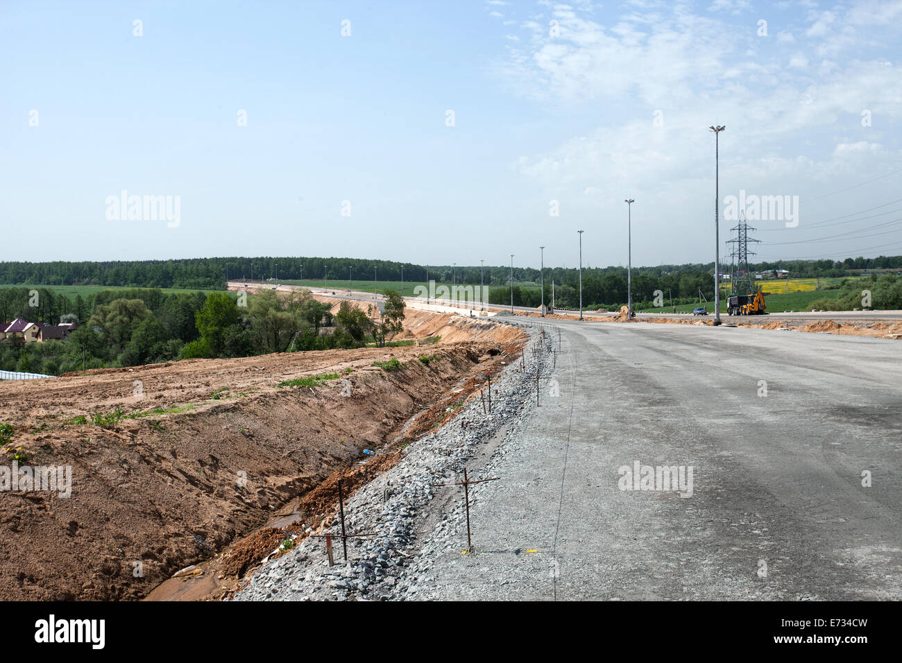 New road construction in country area Stock Photo - Alamy