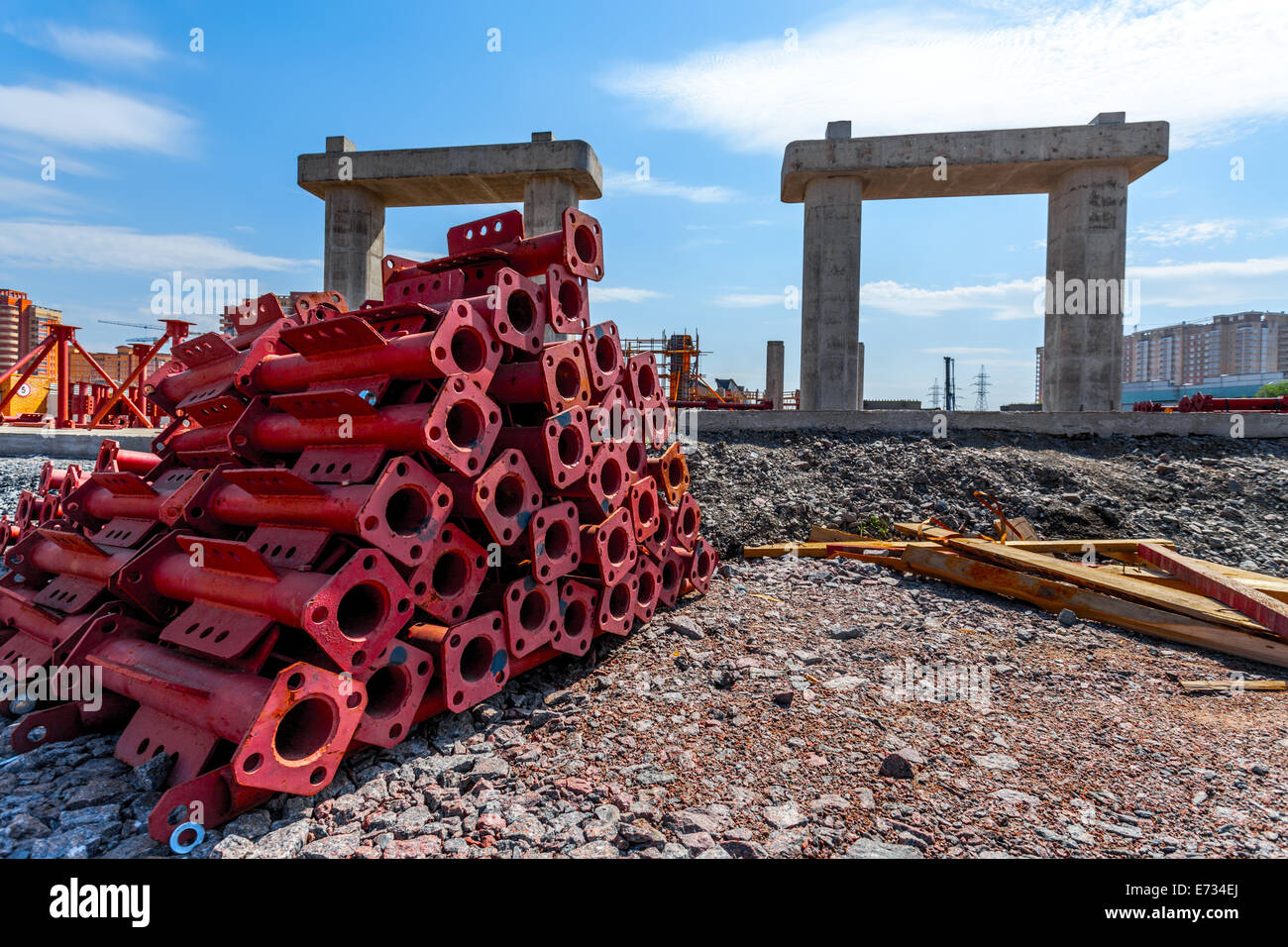 Closeup of the road construction site Stock Photo - Alamy