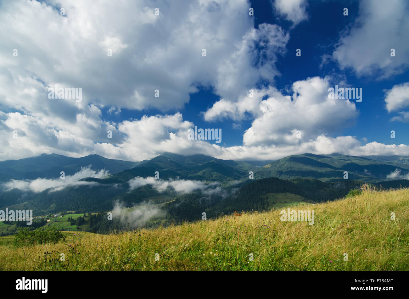 Carpathian mountain landscape Stock Photo - Alamy