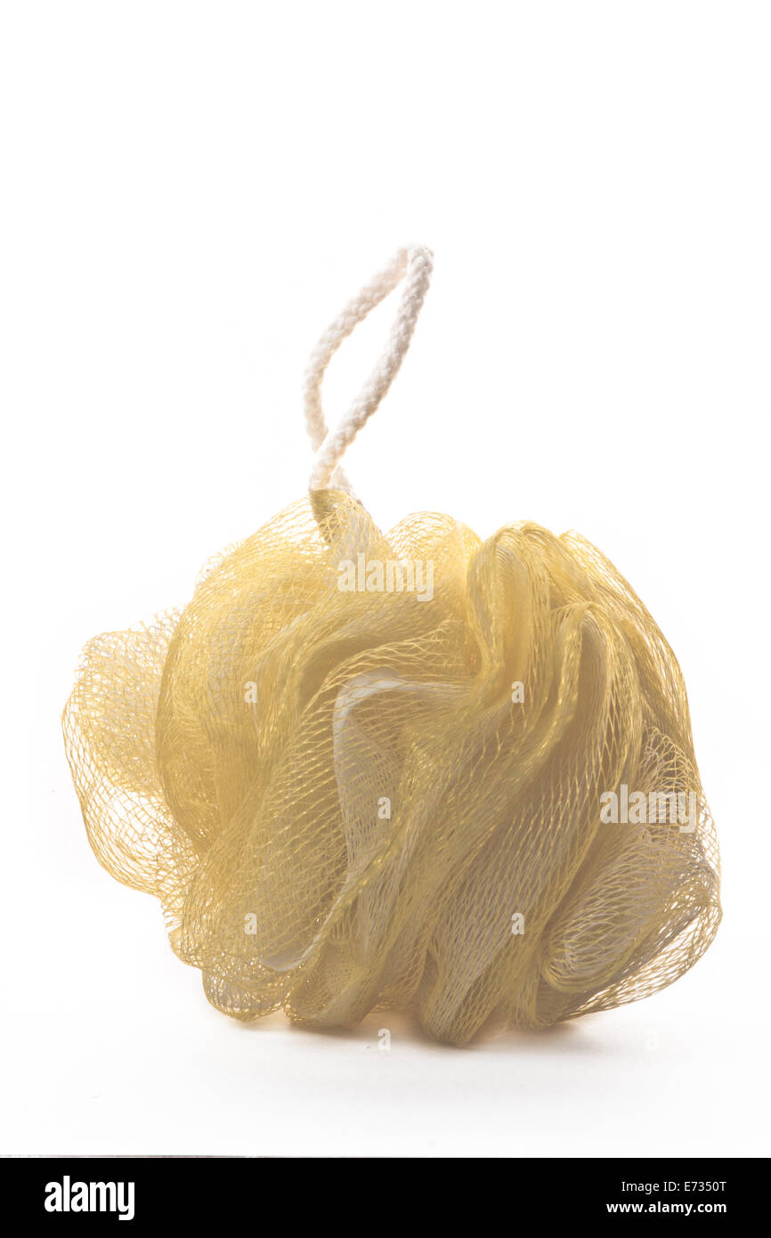 yellow nylon sponge Stock Photo - Alamy