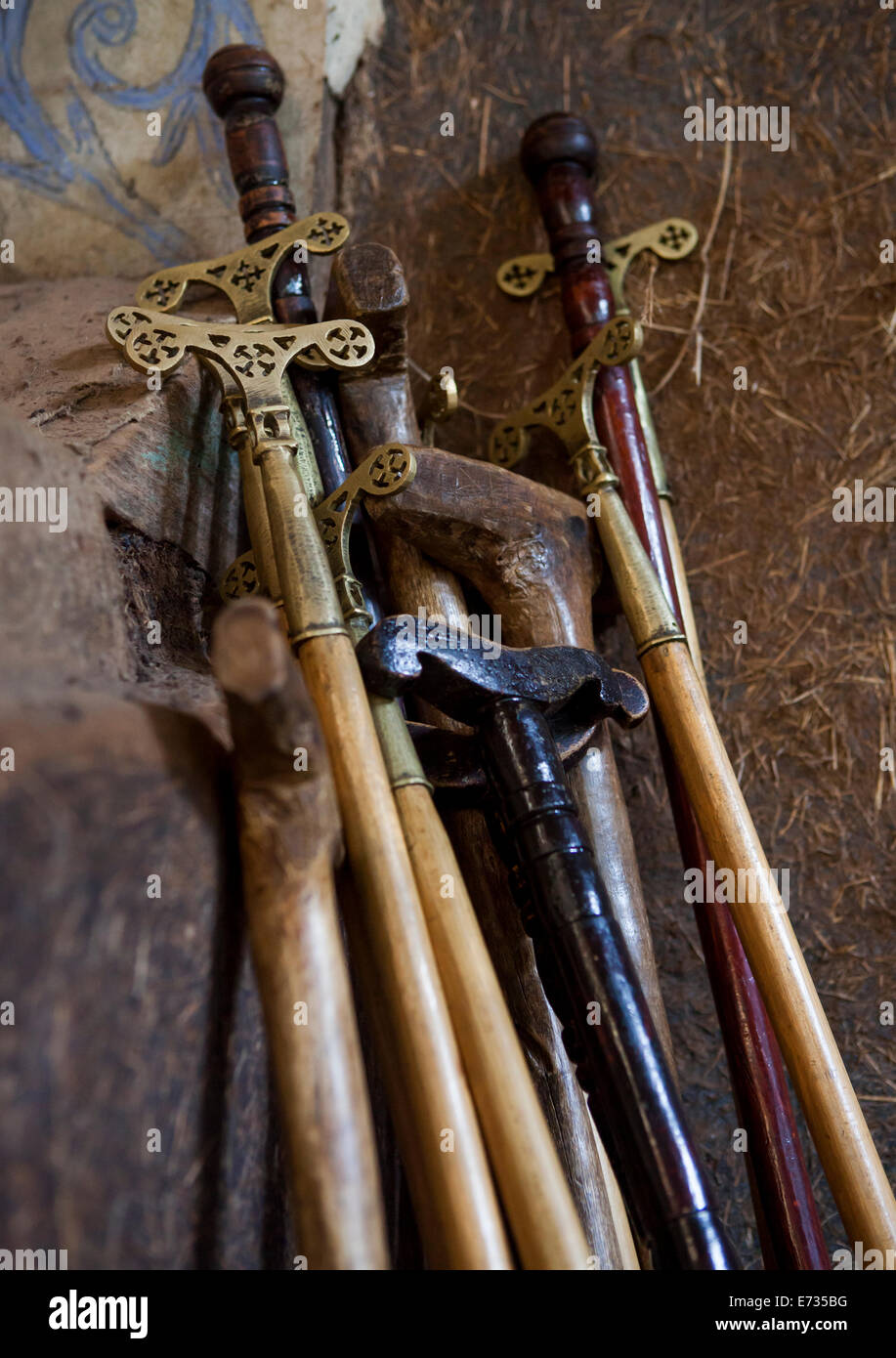 Priests Prayer Stick Inside Ora Kidane Merhet Church, Bahir Dar ...