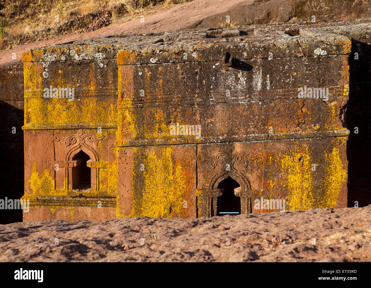 Monolithic Rock-cut Church Of Bete Giyorgis, Lalibela, Ethiopia Stock ...