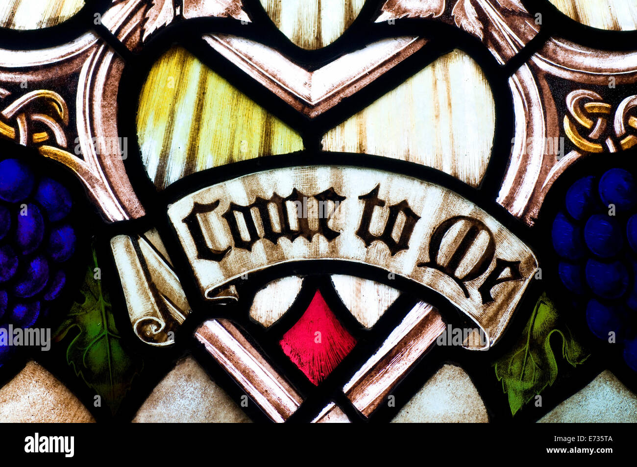 Christian Religious art stained glass Stock Photo - Alamy