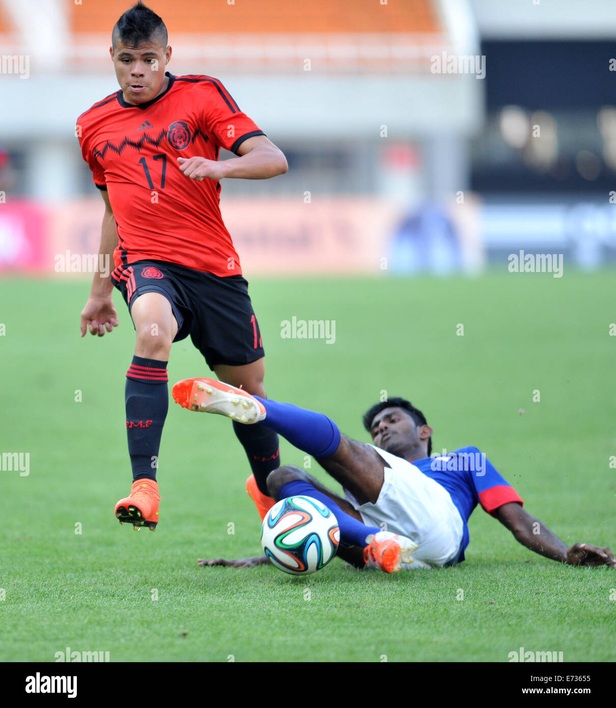 Xi'an, China's Shaanxi Province. 5th Sep, 2014. Mexican U19 team's ...