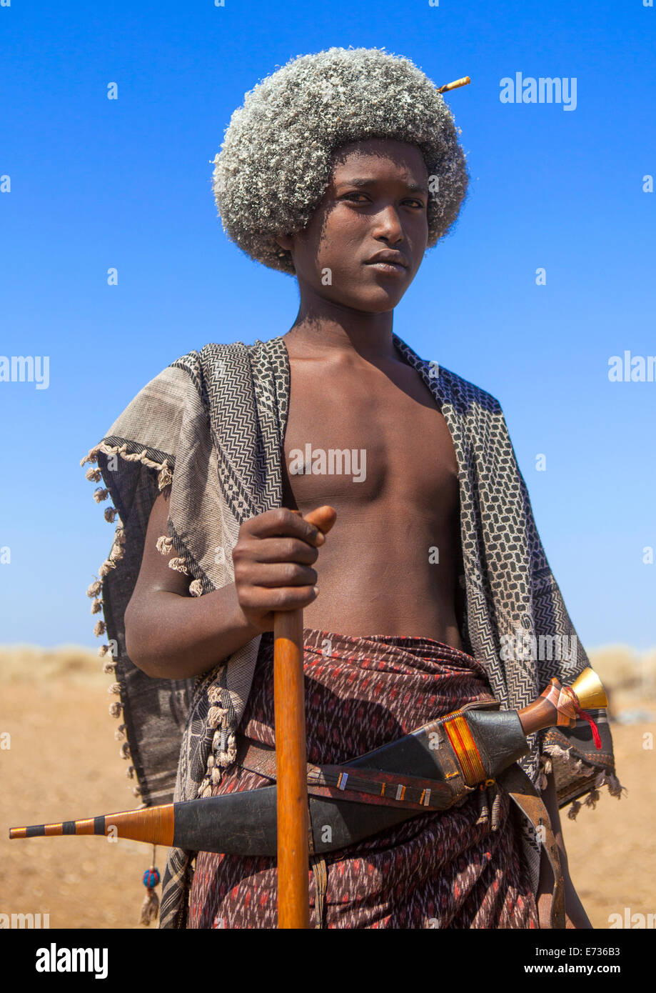 Afar tribe man curly hair hi-res stock photography and images - Alamy