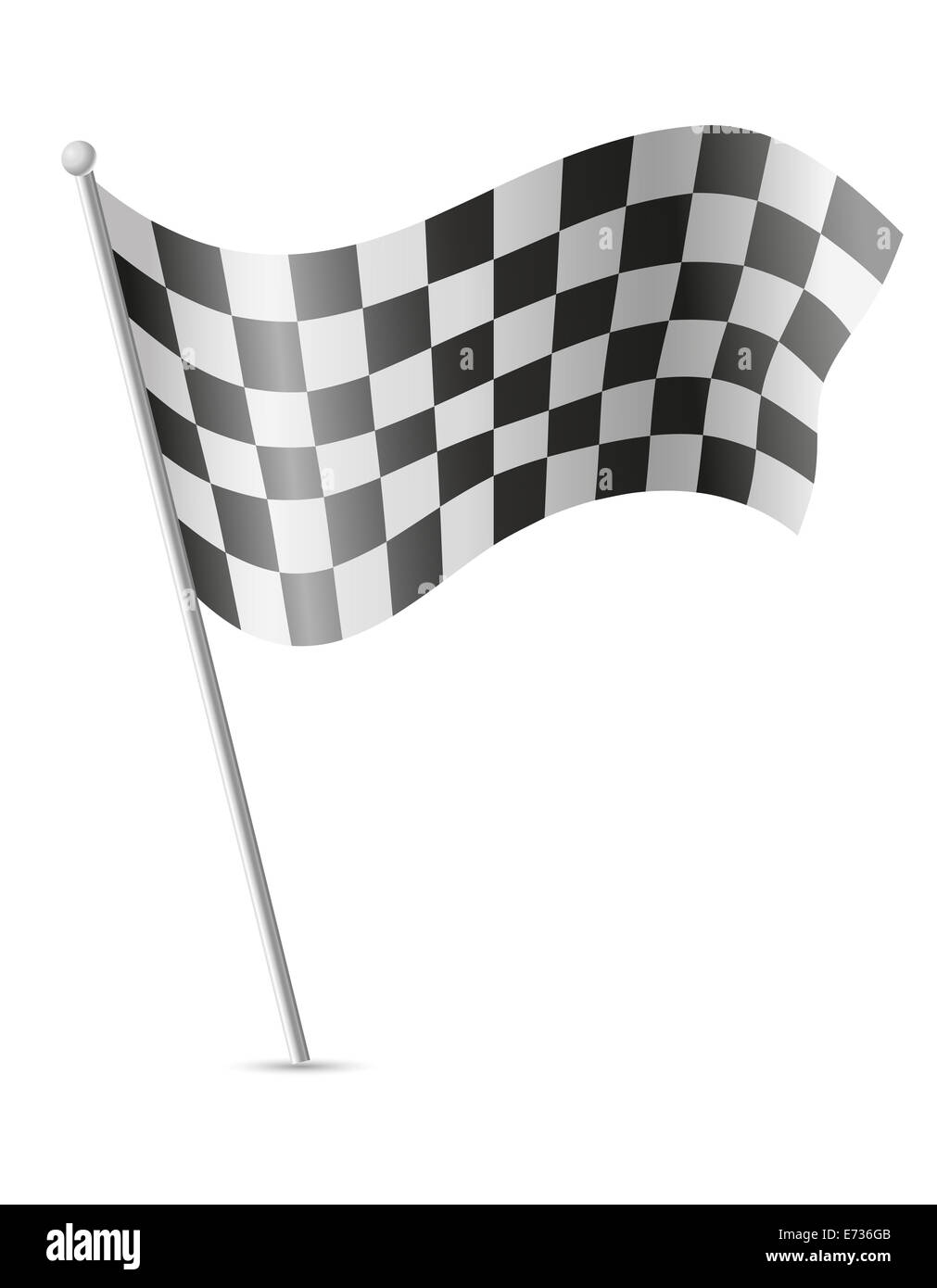 checkered flag for car racing illustration isolated on white background ...