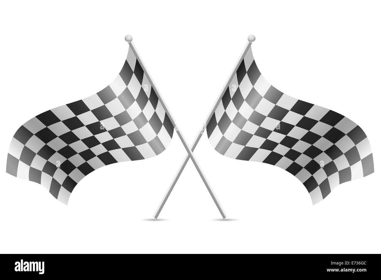 checkered flags for car racing illustration isolated on white ...