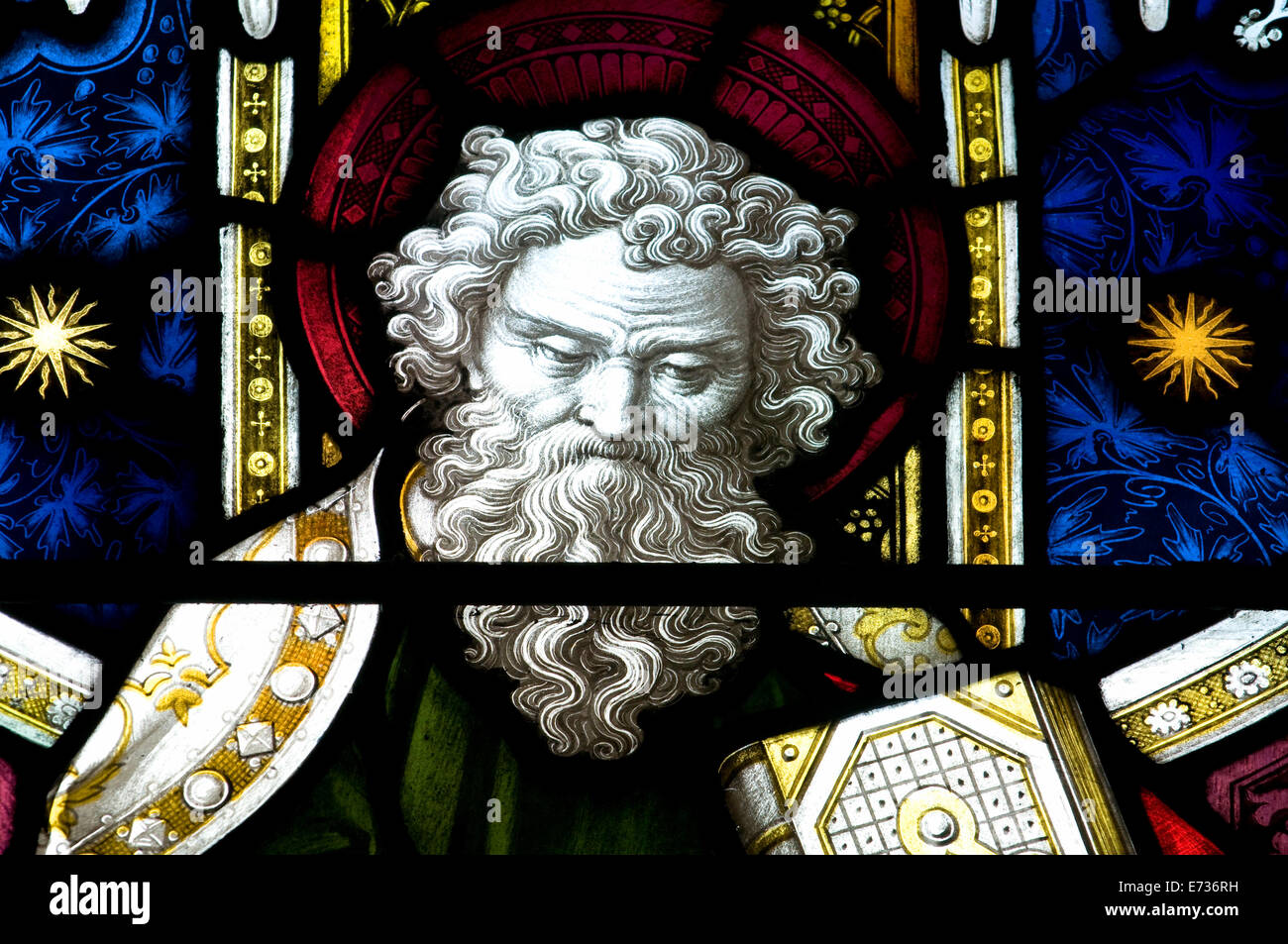 Christian Religious art stained glass Stock Photo - Alamy