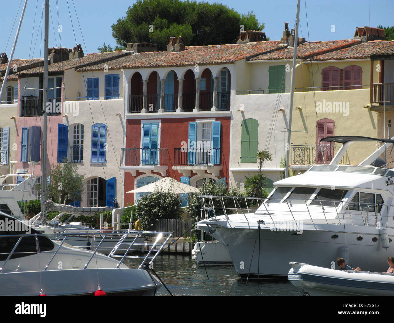 Port Grimaud village and harbour, located in south of France near St ...