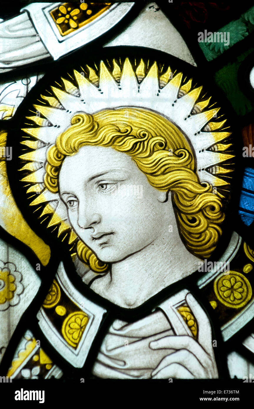 Christian Religious art stained glass Stock Photo - Alamy