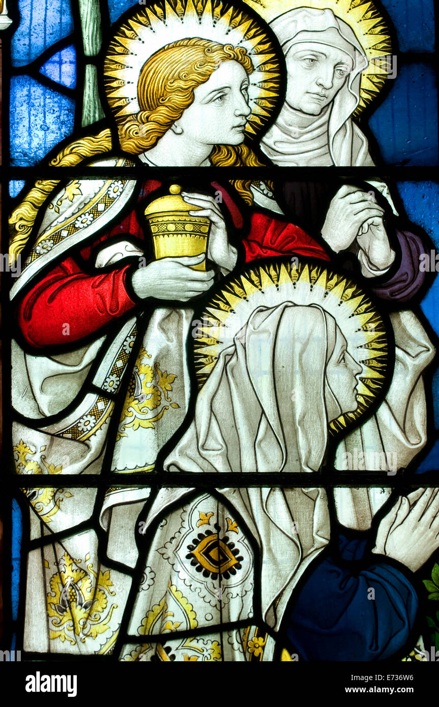 Christian Religious art stained glass Stock Photo - Alamy