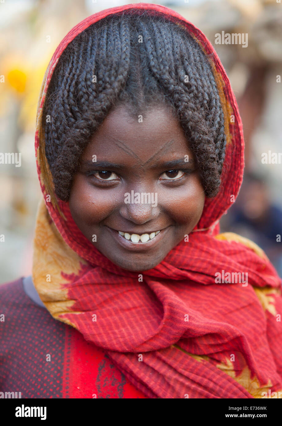 Afar Tribe Girl, Assayta, Ethiopia Stock Photo - Alamy