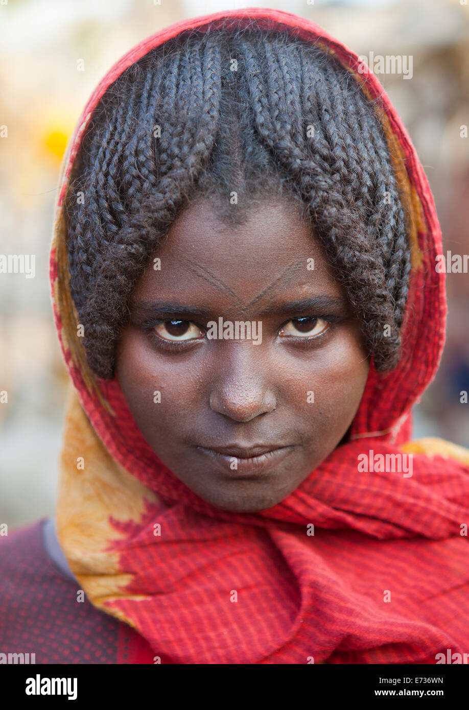 Afar Tribe Girl, Assayta, Ethiopia Stock Photo - Alamy