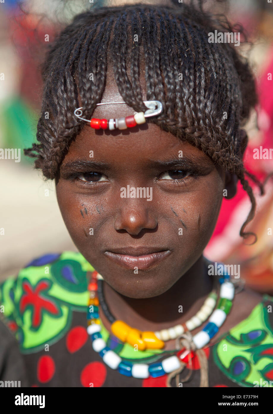 Afar Tribe Girl, Assayta, Ethiopia Stock Photo - Alamy