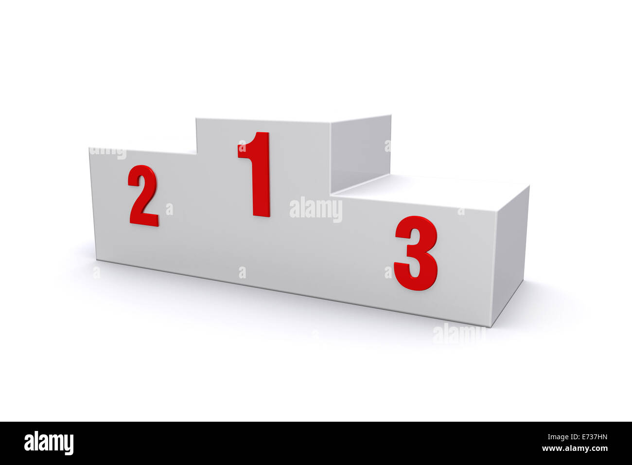 3D render empty winners podium on white background Stock Photo - Alamy