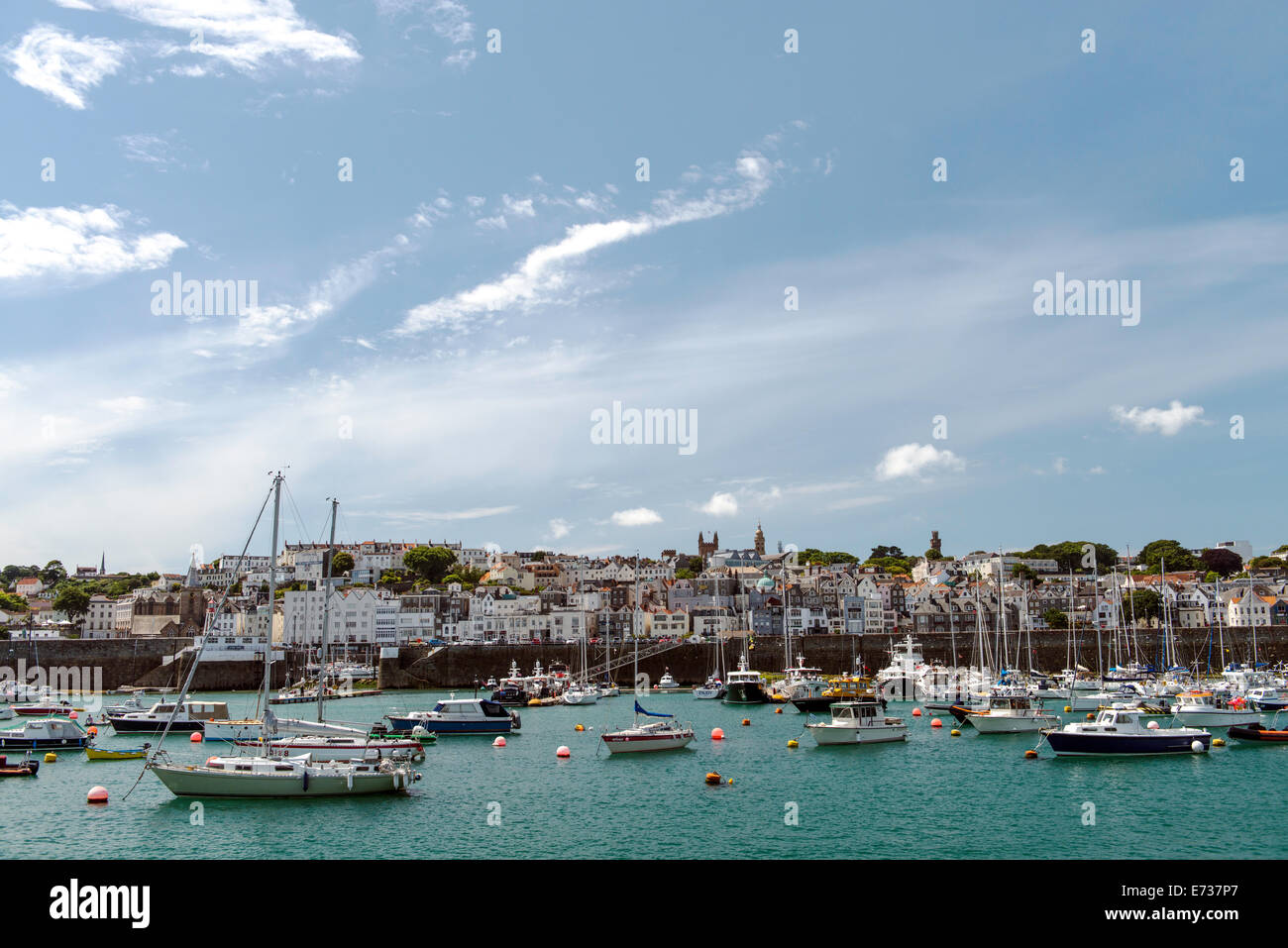 View of the harbour St Peter Port Guernsey Channel Islands UK Stock ...