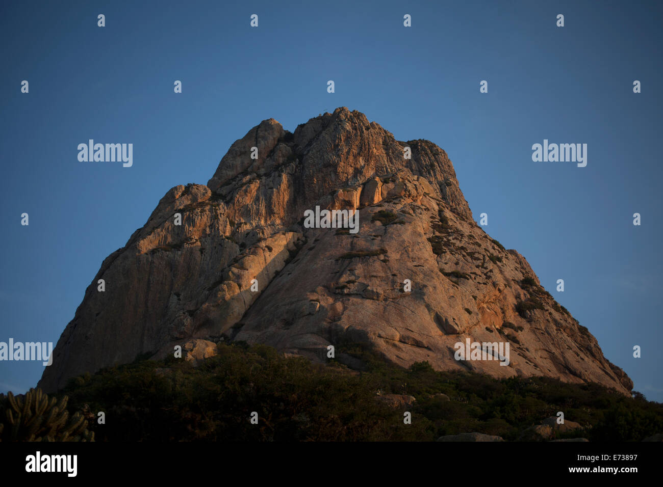 The Pena de Bernal monolithic mountain in San Sebastian Bernal ...