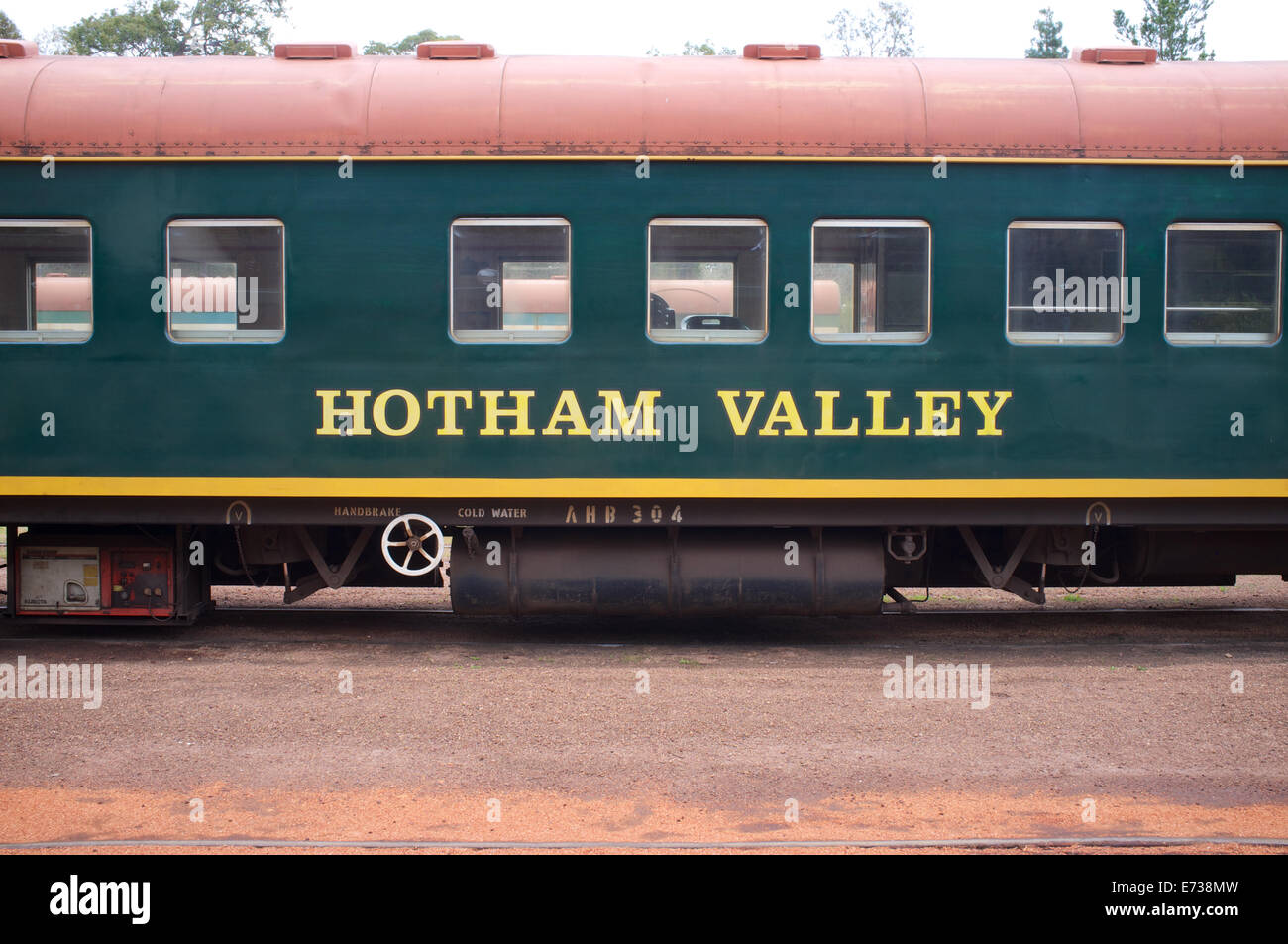 Hotham Valley Railway carriage at Dwellingup Station, Western Australia ...