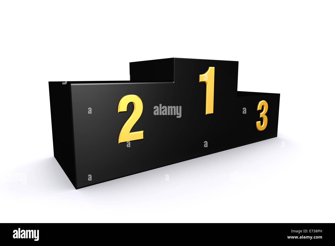 3D render empty winners podium on white background Stock Photo - Alamy