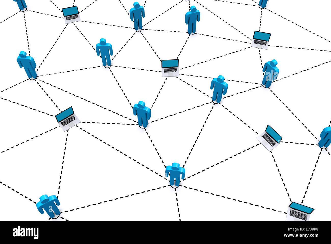 Business human social network on white background Stock Photo - Alamy