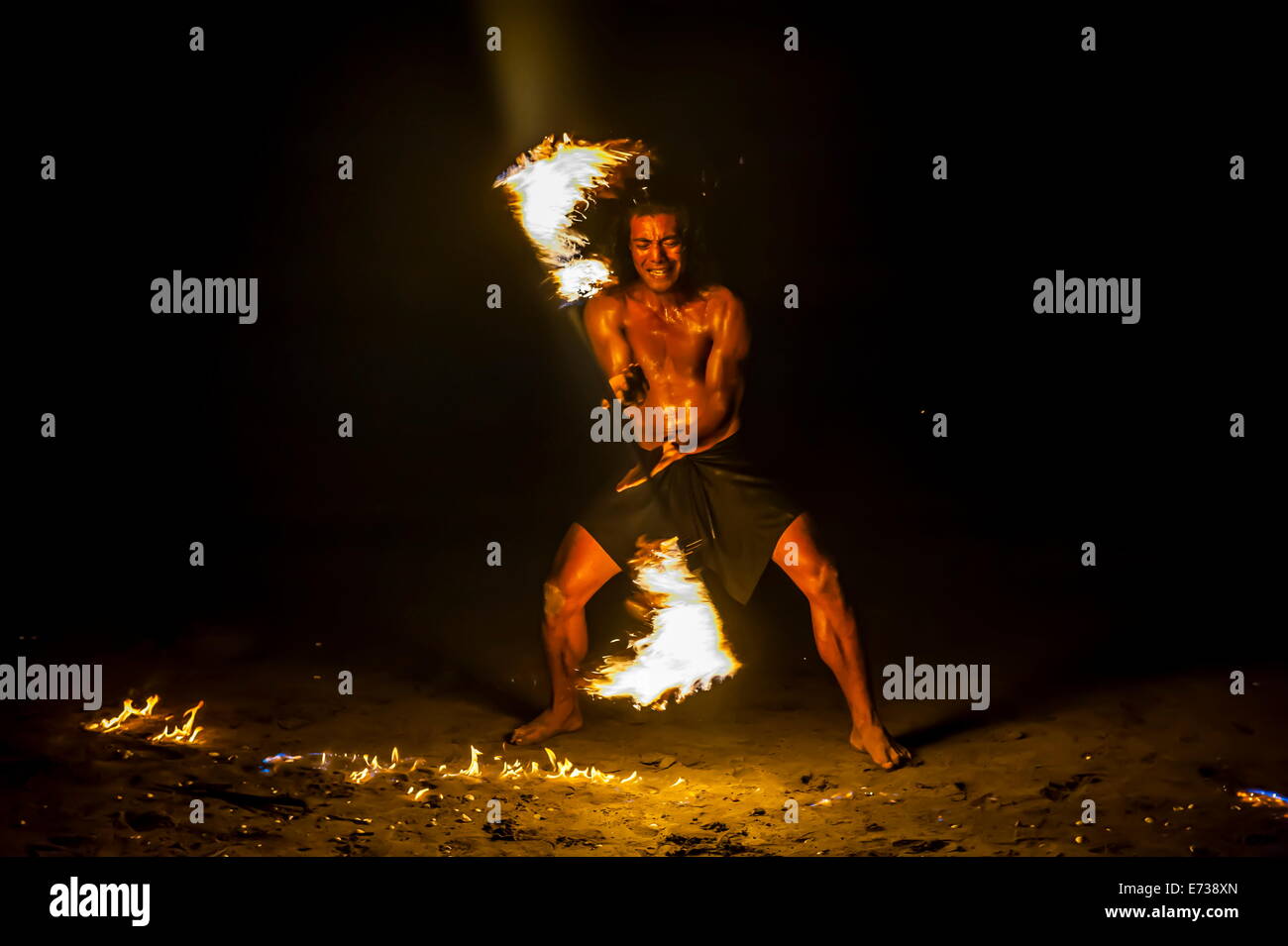 Traditional Firedance, Viti Levu, Fiji, South Pacific, Pacific Stock ...
